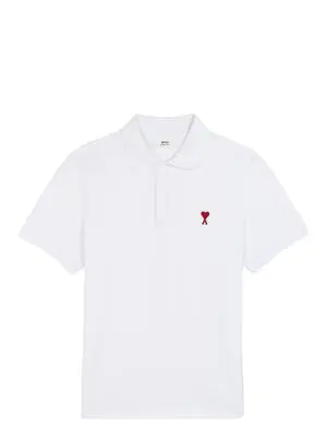 Ami De Coeur Embroide Polo Shirt - White/red