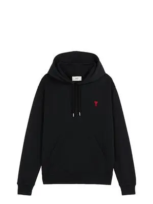 Ami De Coeur Embroidered Hoodie - Black/red