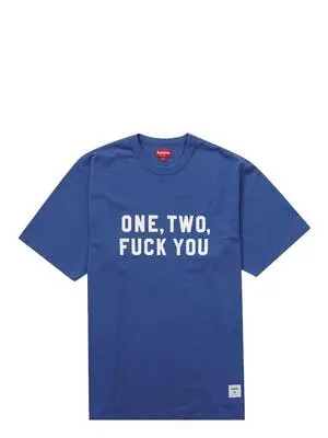 Supreme One Two Fuck You Short Sleeve Top Royal