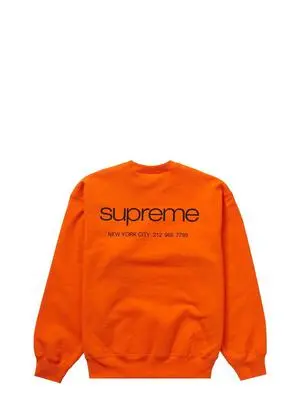 Supreme Nyc Crewneck Sweatshirt - Dark Orange