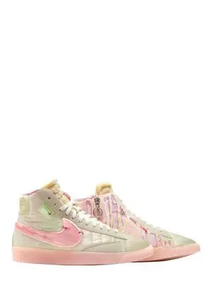 Nike Blazer Mid Rebel Spring Festival Sneakers - Coconut Milk White/pink Tint/bright Green