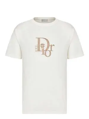 Dior X Erl Relaxed-fit T-shirt - White Slub Cotton Jersey