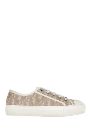 Dior Walk'n' Oblique Embroidered Sneakers - Nude/pink/white