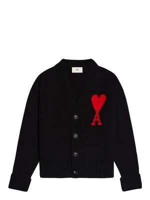 Ami De Coeur Cardigan - Black/red
