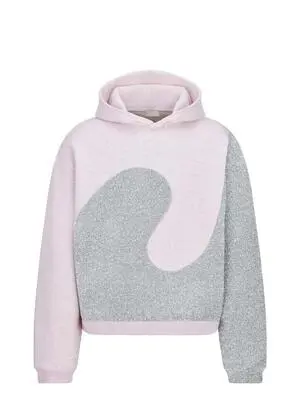 Dior X Erl Relaxed Fit Hooded Sweatshirt - Pink Heathered Cotton Fleece