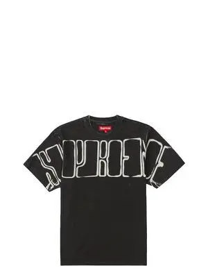 Supreme Overprint Knockout Short Sleeve Top - Black