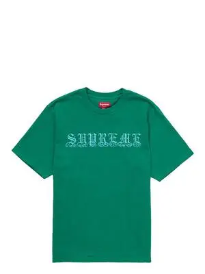 Supreme Old English Rhinestone Short Sleeve Top Green
