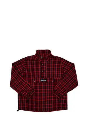 Supreme Nylon Plaid Pullover - Red