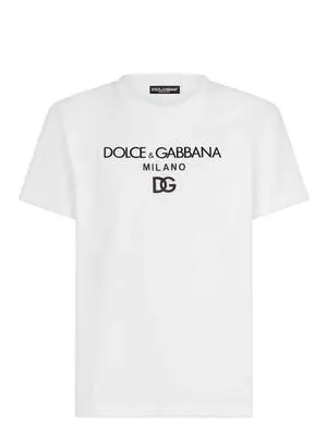 Dolce & Gabbana Cotton Dg Embroidery And Patch T-shirt - White