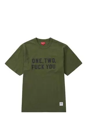 Supreme One Two Fuck You Short Sleeve Top - Olive