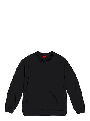 Supreme Old English Collar Logo Long Sleeve Top - Black