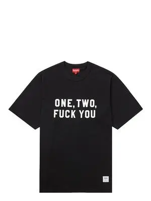 Supreme One Two Fuck You Short Sleeve Top - Black