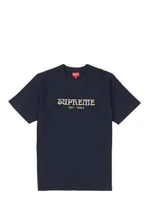 Supreme Nouveau Logo Tee Shirt Navy Blue
