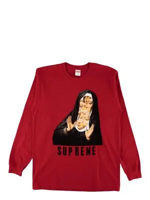 Supreme Nun Long Sleeve Tee Shirt - Red