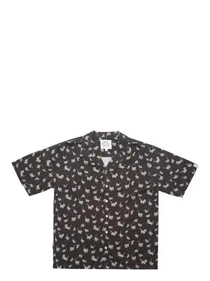 BAIT X Rick And Morty Cats Hawaiian Button Up Shirt - Black