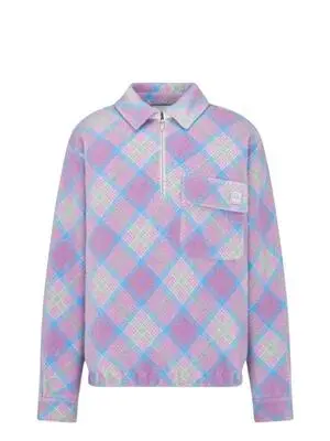 Dior X Erl Tartan Zip Sweatshirt - Purple