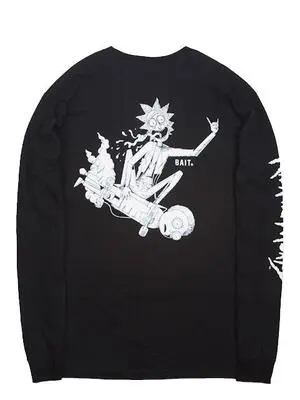 BAIT X Rick And Morty Skateboard Long Sleeve Tee - Black