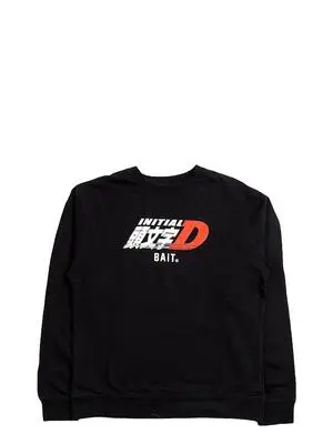 BAIT X Initial D Logos Crewneck Sweatshirt - Black