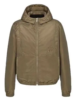 Dior Embroidered Logo Hooded Jacket - Green