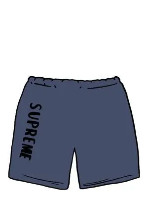 Supreme Overdyed Sweatshort - Navy Blue