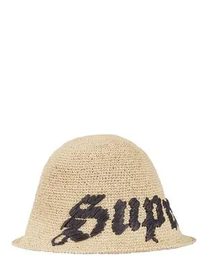 Supreme Old English Straw Crusher Hat - Natural