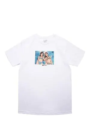 BAIT X Initial D Impact Blue Tee Shirt - White