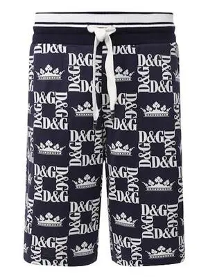 Dolce & Gabbana Crown Logo Shorts - Blue/white