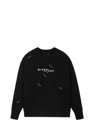 Givenchy Metal Details Oversized Sweatshirt - Black