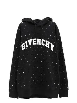 Givenchy Logo Strass Hoodie - Black