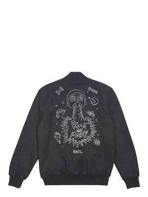 BAIT X Rick And Morty Reversible Varsity Jacket - Black