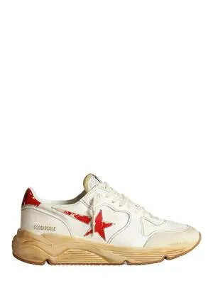 GOLDEN GOOSE Running Solein Sneakers - White/red