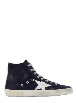 GOLDEN GOOSE Francy Suede Sneakers - Navy Blue/white