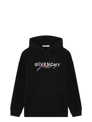 Givenchy Rainbow Signature Hoodie - Black