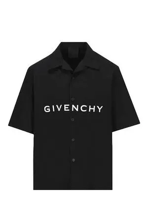 Givenchy Logo Printed Shortsleeved Shirt - Black