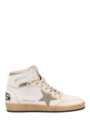GOLDEN GOOSE Sky-star High-top Sneakers - White/taupe