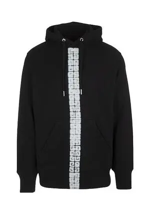 Givenchy 4g Graffiti Stripes Effect Hoodie - Black/white
