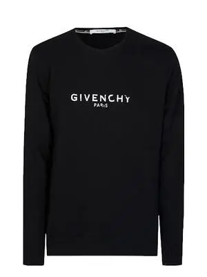 Givenchy Paris Logo Crewneck Sweatshirt - Black