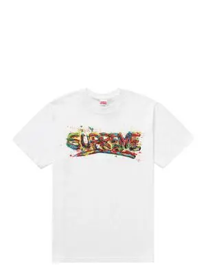 Supreme Paint Logo Tee Shirt White