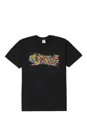 Supreme Paint Logo Tee Shirt Black