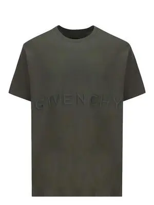 Givenchy Oversized Embroidered Logo T-shirt - Greyish Green