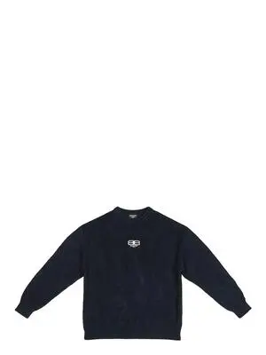 Balenciaga Bb Embroidered Crewneck Sweatshirt - Navy Blue