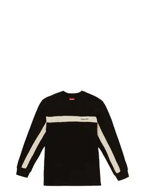Supreme Panel Stripe Waffle Thermal - Black