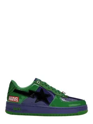 BAPE A Bathing Ape Bape Sta Marvel Comics Hulk Sneakers Green/purple
