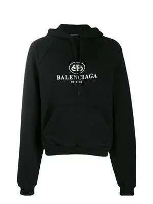 Balenciaga Bb Mode Hoodie - Black/white