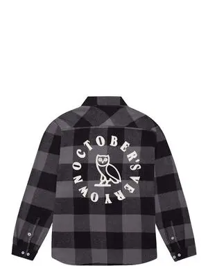 OVO Buffalo Plaid Flannel Shirt - Grey