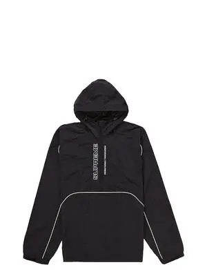 Supreme Paneled Half Zip Pullover - Black