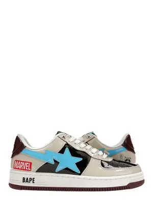 BAPE A Bathing Ape Bape Sta Marvel Comics Rocket Raccoon Sneakers Beige/black