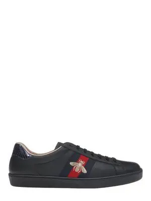 Gucci Ace Embroidered Sneakers - Black
