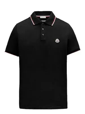 Moncler Logo Polo Shirt - Black/red/white