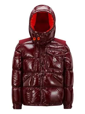 Moncler Karakorum Ripstop Short Down Jacket Burgundy (i20911a0014959607436)